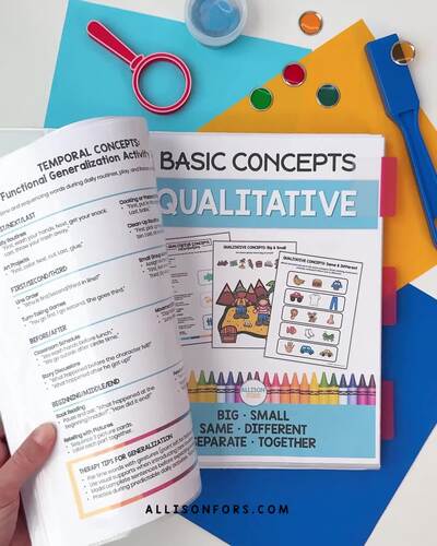 Temporal Basic Concepts Speech Therapy, Special Education, & ESL Worksheets
