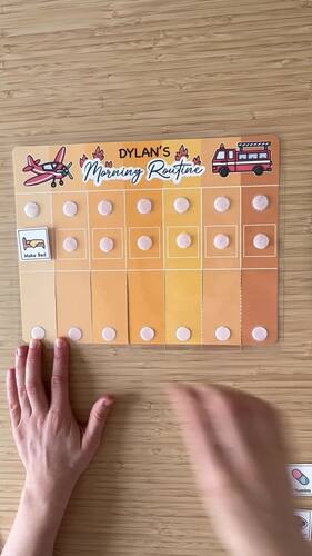 Morning routine visual schedule, Chore chart, Visual schedule template ...
