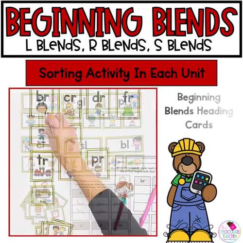 Beginning Consonant Blends L, R, S Worksheets, Blends Word Sorts ...