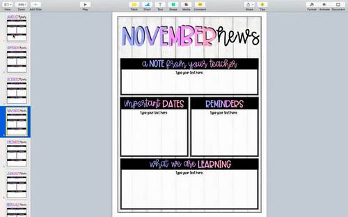 Editable Classroom Newsletters - Ombre Shiplap by A Classy Classroom