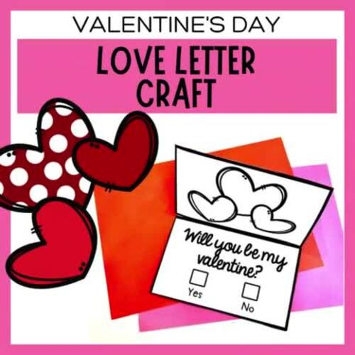 Valentine's Day Letter Craft | Friendly Letter Activity | Be My Valentine