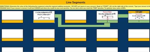 Midpoint of a Segment Digital and Print Maze by Abaco Education Zone