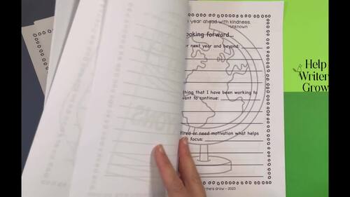 End-of-Year Reflection Journal for 4th Grade by Help Writers Grow