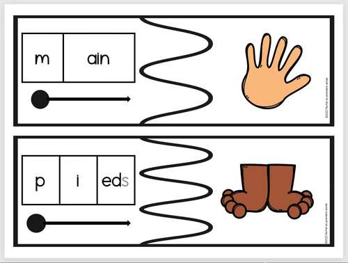FRENCH OrthographicMapping Puzzles PARTIES DU CORPS Casse-têtes ...