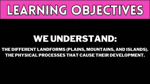 Physical Geography Landforms PowerPoint, Notes, Writing Assignment ...