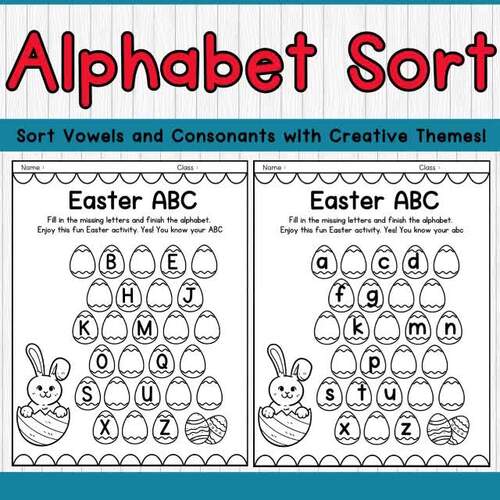 Alphabet Sort Letter Recognition Activities-Fun Cut and Paste Worksheets