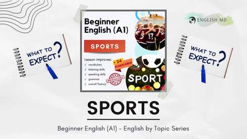 Sports - Beginner ESL for Teens & Adults (A1) by English MD | TPT