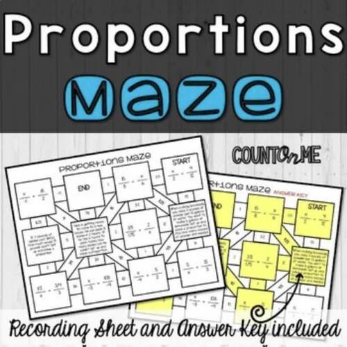 No Prep Proportions Maze by Thriving Teacher Inc | TPT
