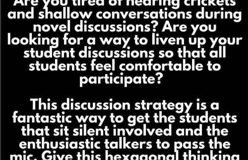 Wonder Novel Study Hexagonal Thinking Discussion Activity by Learnminded