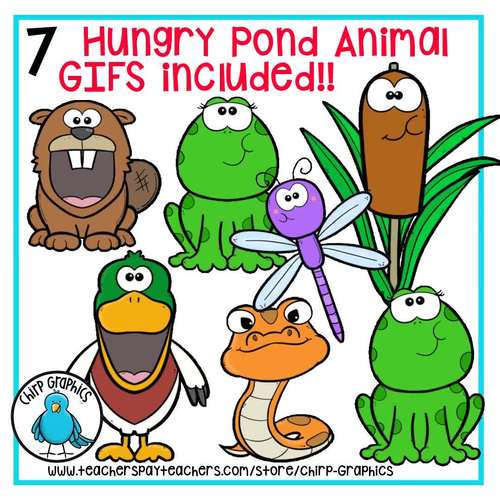 Feed the Pond Friends PNG and GIF Clip Art Set by Chirp Graphics