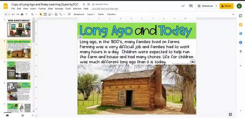 Long Ago and Today, Then and Now Worksheet, Transportation and ...