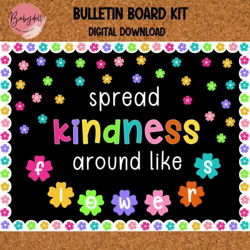 Kindness Flowers Bulletin Board Kit | SEL Decor for Classroom ...