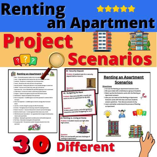 Renting an Apartment Scenarios Project Activity CTE Business by DadsDesigns