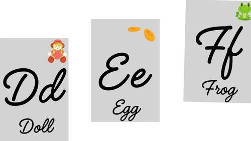 Cursive Alphabet Flash Cards | Digital ABC Letter Learning | Printable ...