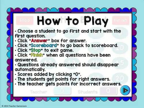 Making 10 Teacher vs Student Powerpoint Game by Teacher Gameroom