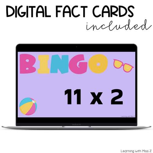 Summer Math Multiplication Bingo by Learning with Miss Z | TPT