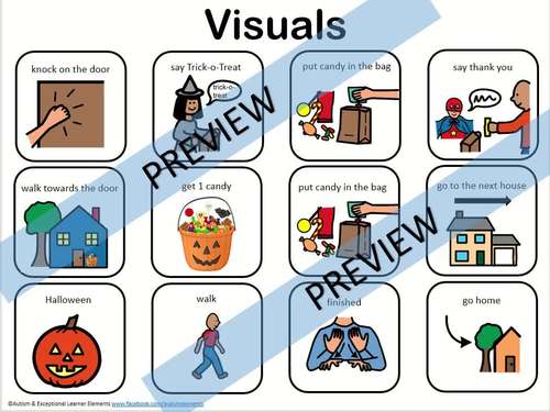 I am going trick-or-treating Visual Supports- Halloween- Autism & SPED ...