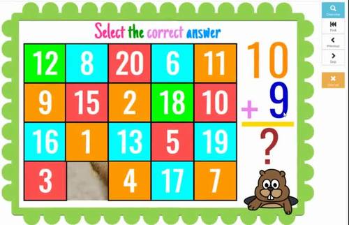 Groundhog Day Math Addition to 20 Puzzle Boom Cards Digital Math Centers