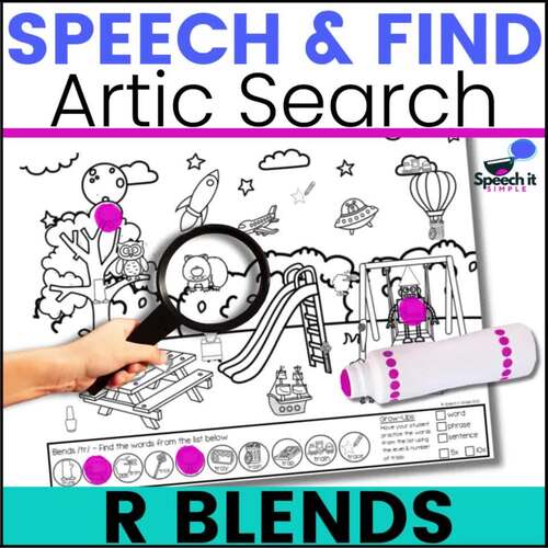Speech and Find - R Blends - Articulation Worksheets - Speech Search ...