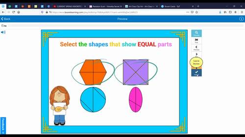 Equal Parts Boom Cards Digital Math Task Cards Digital Math Centers