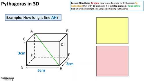 Pythagorean Problems in 3D Lesson by Outstanding Resources | TPT