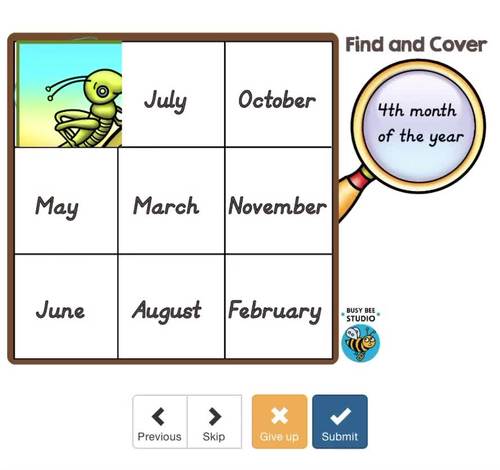 MONTHS OF THE YEAR ACTIVITIES 1ST GRADE CALENDAR MATH BOOM CARDS ...