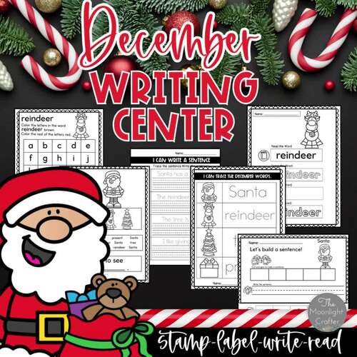 December Writing Centers for Kindergarten and First Grade | TPT