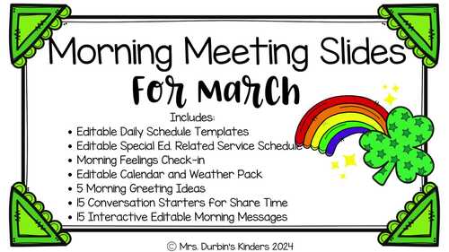 Kindergarten Morning Meeting Slides GROWING BUNDLE by Mrs Durbins Kinders
