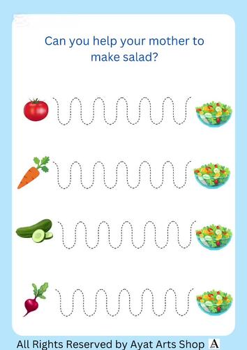 Tracing Worksheet for Pre-School Age,Pre-K and Kindergarten (Pre ...