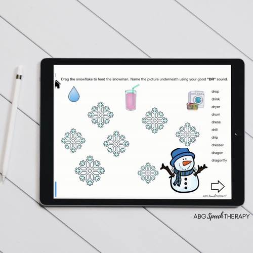 R Blends Winter Articulation Boom Cards™ for Speech Therapy | TPT