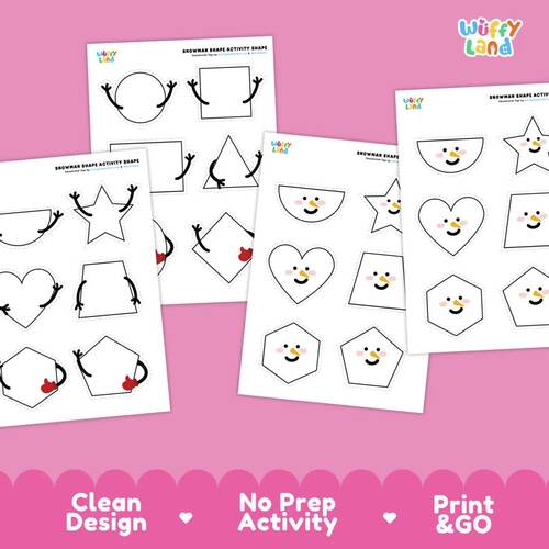 Winter Snowman Shapes Activity | Shape Matching & Fine Motor Practice ...