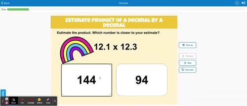 5th Grade Estimate Decimal Multiplication Boom Card Activity by Math ...