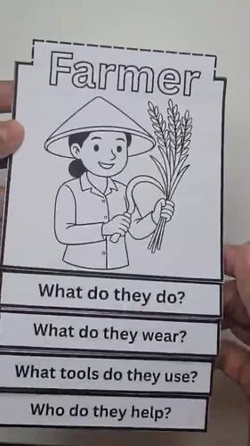 Community Helpers & Jobs Flipbook – Writing and Coloring Activity by ...