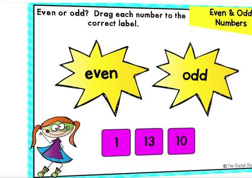 Even and Odd Numbers BOOM™ Cards Standard 2.OA.C3 by The Rocket Resource
