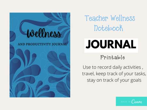 Teacher Wellness and Productivity journal | TPT