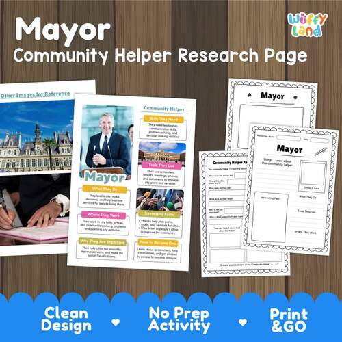 Mayor Community Helper Research Project | Local Government & Civics ...
