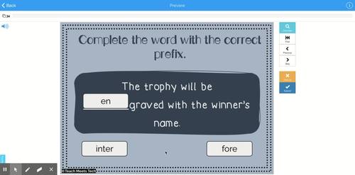 Prefixes BOOM Digital Task Cards for Upper Elementary and Middle School