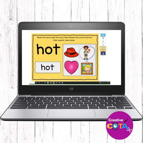 Kindergarten Digital Activity Literacy Emergent Reader CVC Boom Cards™