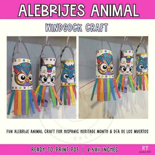 Alebrije Animal Windsock Craft & Writing Activity | Hispanic Heritage Month