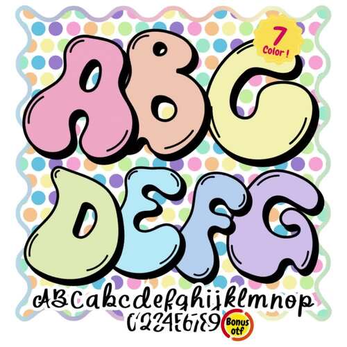 Pastel Groovy Alphabet bulletin board letters with background bundle ...