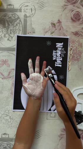 Happy Halloween Mummy Handprint Craft - Spooky & Fun Art for Kids