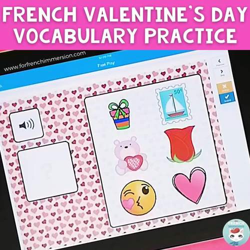LA SAINT-VALENTIN French Valentine's Day Vocabulary Practice FRENCH ...