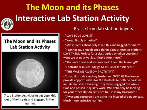 The Moon and its Phases - 7 Engaging Lab Station Activities by Teach ...