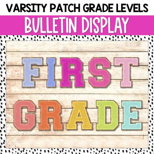 Varsity Patch Bulletin Board Letter Display Grades K-12 Chenille Patch ...