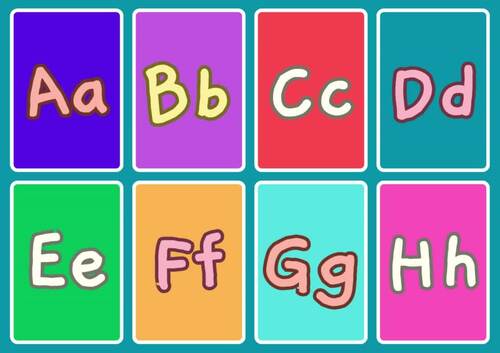 Alphabet Colorful Flashcard Sheets by DISIGNER POFESSIONAL | TPT