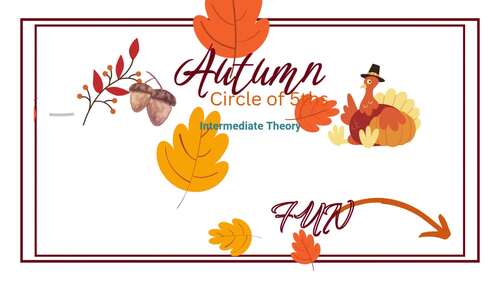 Autumn Circle of 5ths Worksheets (Major & minor), intermediate level theory