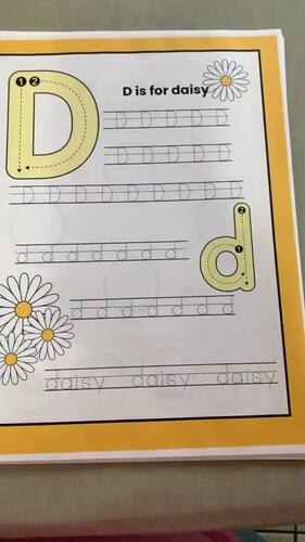 D is for Daisy Preschool Learning Pack Letter D Week Lessons Flowers