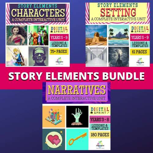 STORY ELEMENTS BUNDLE - DISTANCE LEARNING by Innovative Teaching Ideas