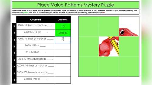Place Value Patterns Printable and Digital Activities 5.NBT.1 | TPT