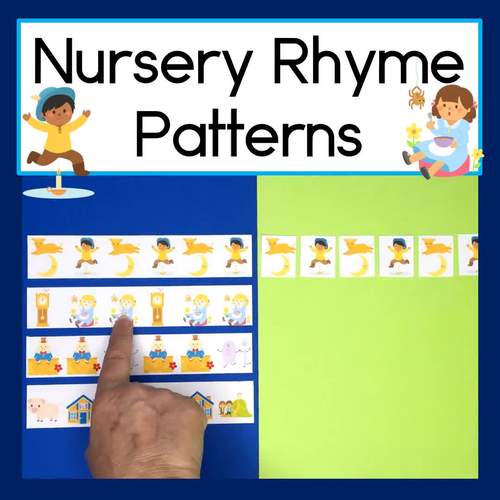Nursery Rhymes Math Activities Patterns Center Cut & Paste Patterning ...